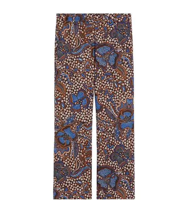 Max Mara Printed Straight Trousers - Brown