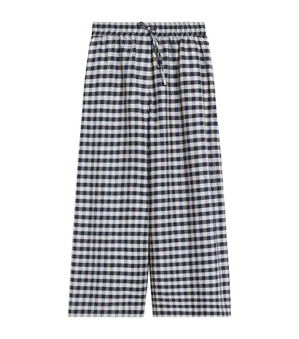 Max Mara Check Print Trousers - Blue