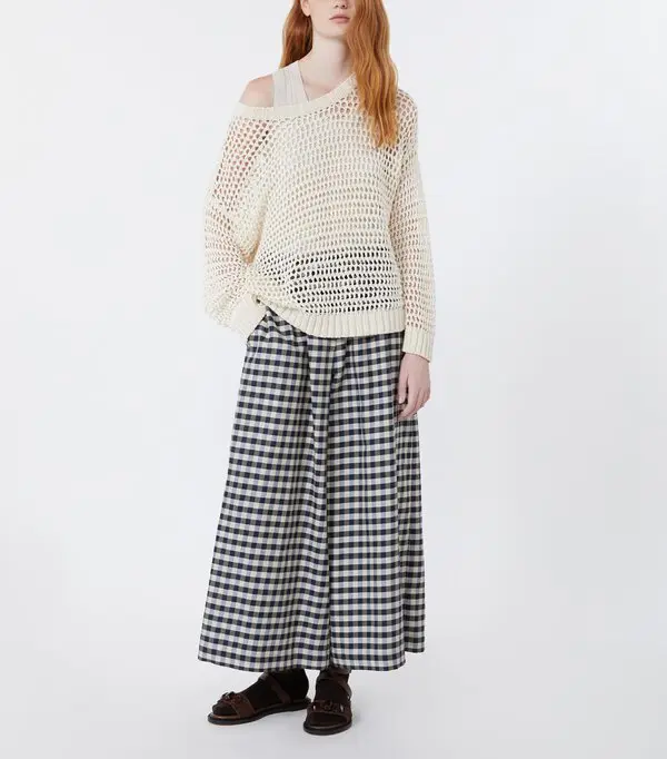 Max Mara Check Print Trousers