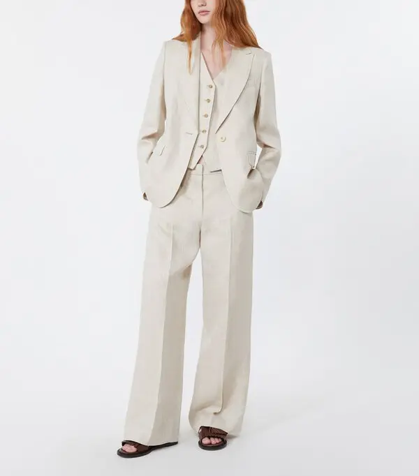 Max Mara Linen Wide-leg Trousers