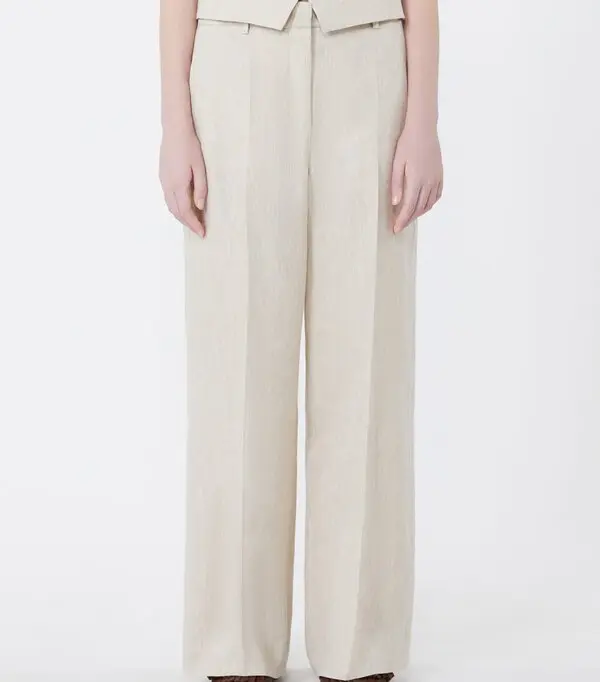 Max Mara Linen Wide-leg Trousers