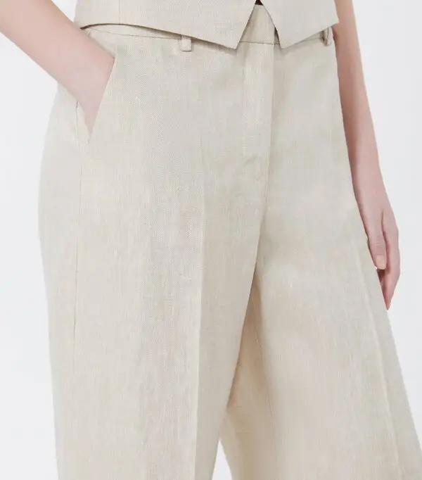 Max Mara Linen Wide-leg Trousers