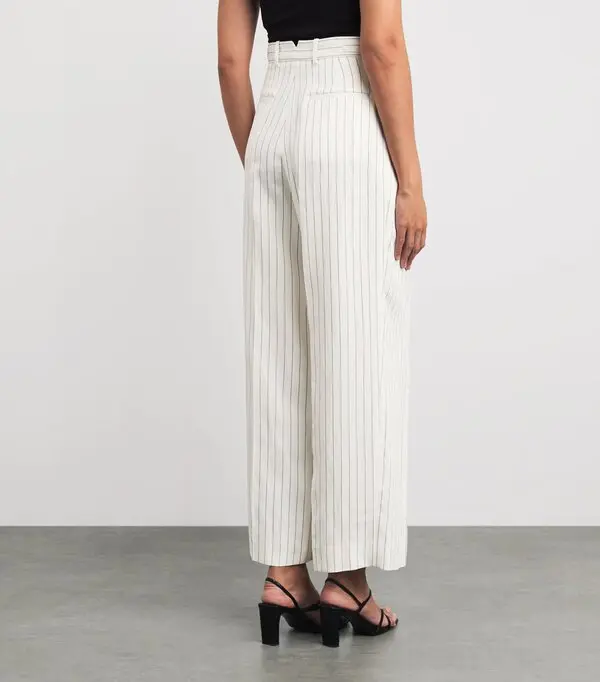 Sandro Stripe Wide-leg Trousers