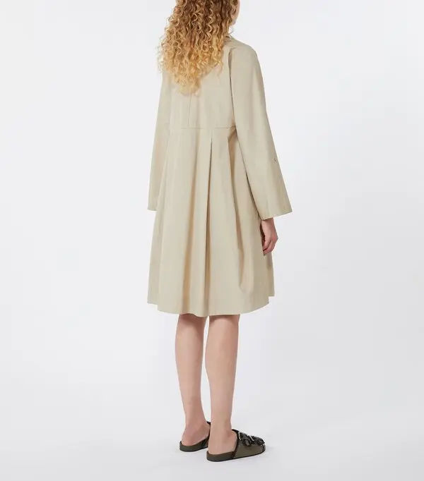 Max Mara Cotton Shirt Mini Dress - Beige