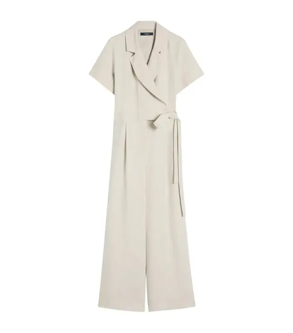 Max Mara Crepe Jumpsuit - Beige