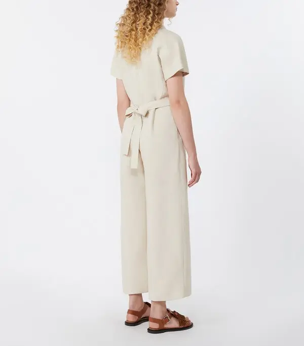 Max Mara Crepe Jumpsuit - Beige