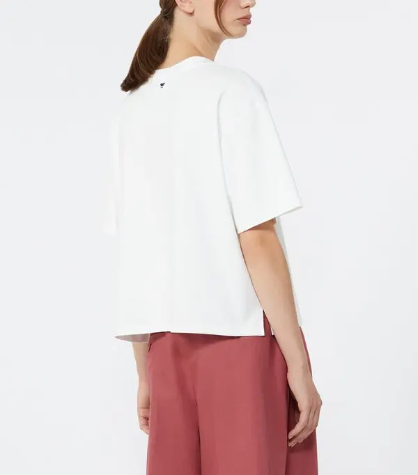 Max Mara Cotton Floral-embroidered T-shirt