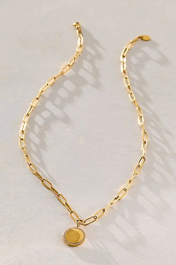 BRENDA GRANDS Paperclip Chain Necklace - Gold