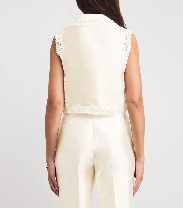 Sandro Lace-trim Cropped Shirt