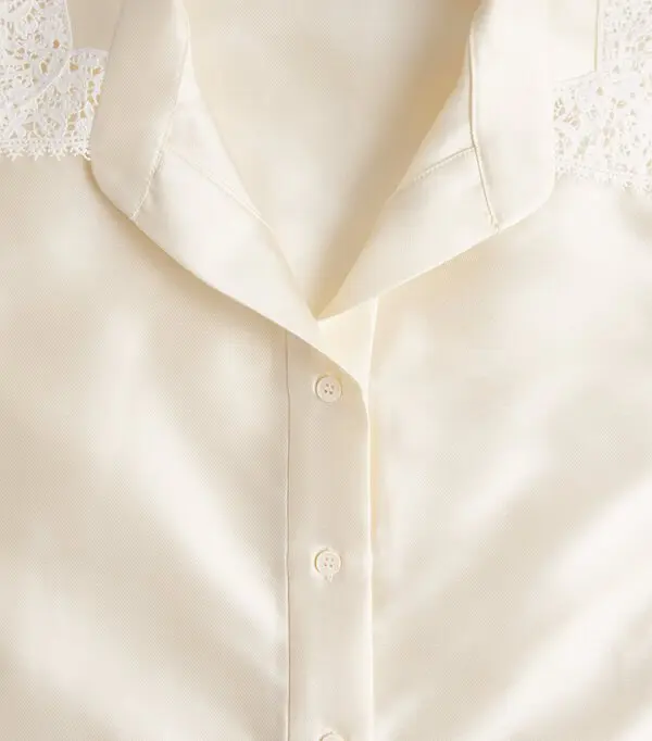 Sandro Lace-trim Cropped Shirt