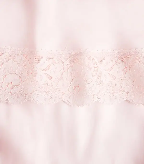 Sandro Satin Lace-trimmed Top - Pink