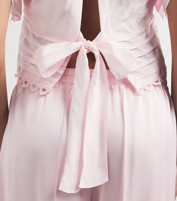 Sandro Tie-back Crop Top