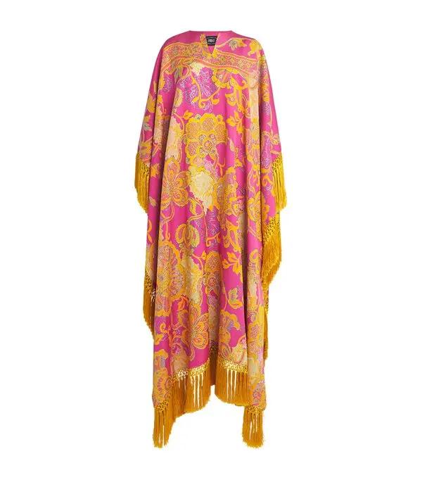 TALLER MARMO Fringed Pahlavi Kaftan Maxi Dress - Pink