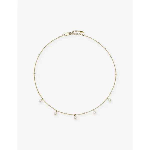 MISSOMA Baya Baroque Pearl Pendant Choker Necklace - Gold