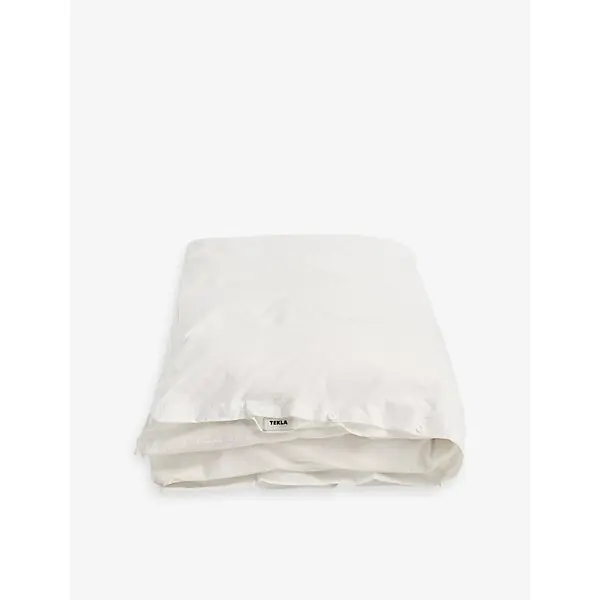 TEKLA Percale Cotton Duvet Cover - Broken White