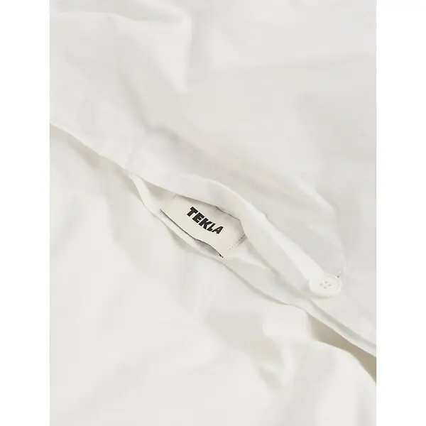 TEKLA Percale Cotton Duvet Cover - Broken White