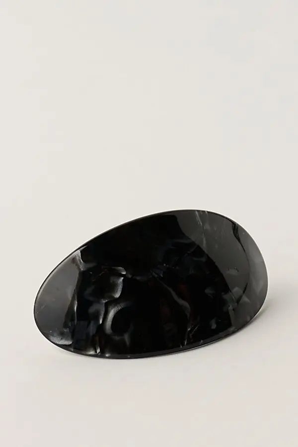 Free People Brielle Acetate Barrette - Charcaol