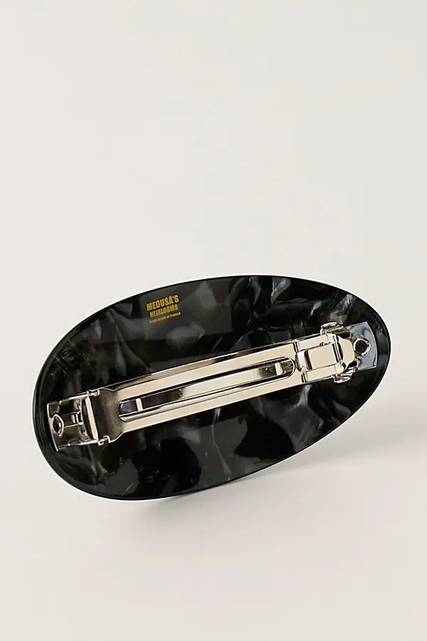 Free People Brielle Acetate Barrette - Charcaol