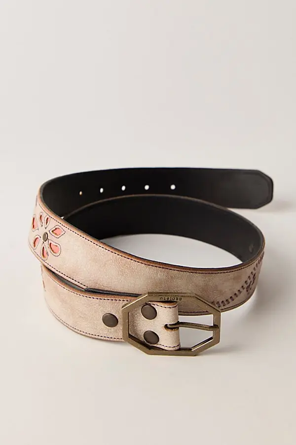 Bed Stu Upswing Leather Belt - Nectar Lux Blush Rustic