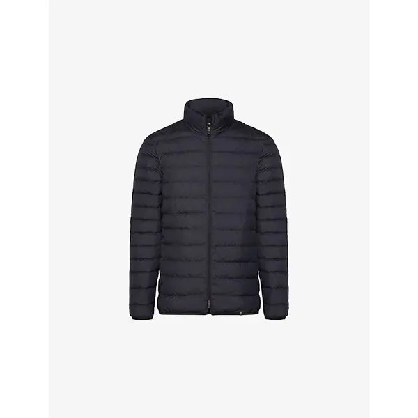 Boggi Milano Quilted Down Bomber Jacket - Navy Blue