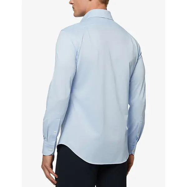 Boggi Milano Regular-fit Japanese Jersey Polo Shirt - Light Blue