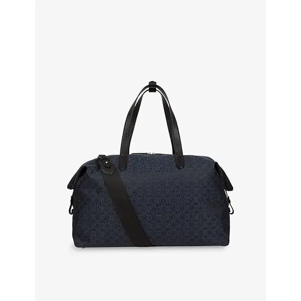 Smythson Canvas Travel Bag - Navy
