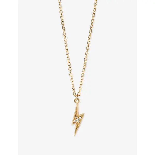 Astley Clarke Celestial Lightning Pendant Necklace - Yellow Gold Vermeil