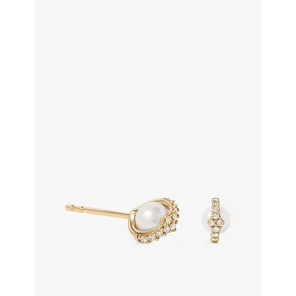 Astley Clarke Luna Mini Stud Earrings - Yellow Gold