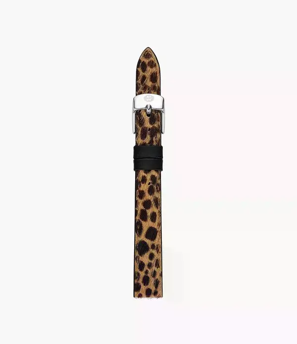 Michele 12mm Leopard Print Strap - Animal Print