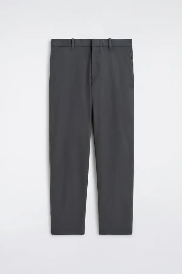Cos Cotton Regular-fit Tapered Chinos - Gray