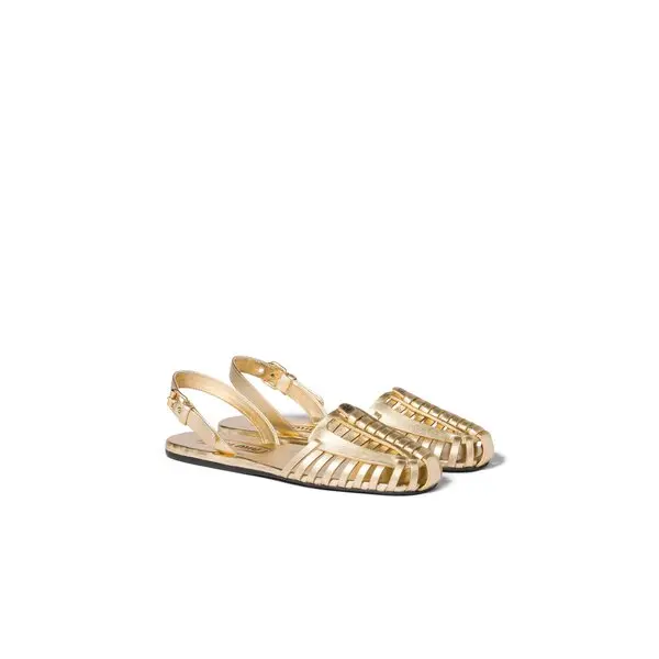 Miu Miu Laminated Nappa Leather Fisherman Sandals