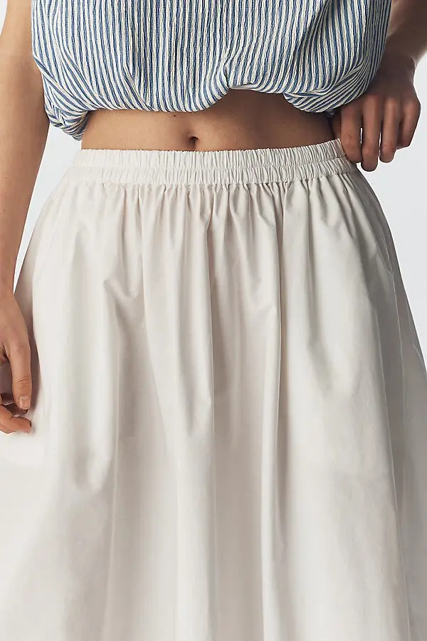 ALIGNE Natalie Poplin Maxi Skirt - White