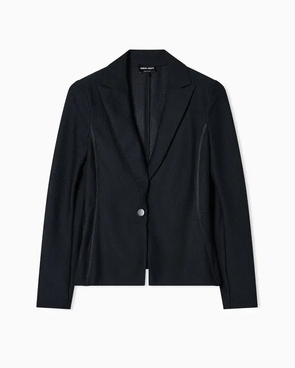Giorgio Armani Stretch Jersey Single-breasted Jacket