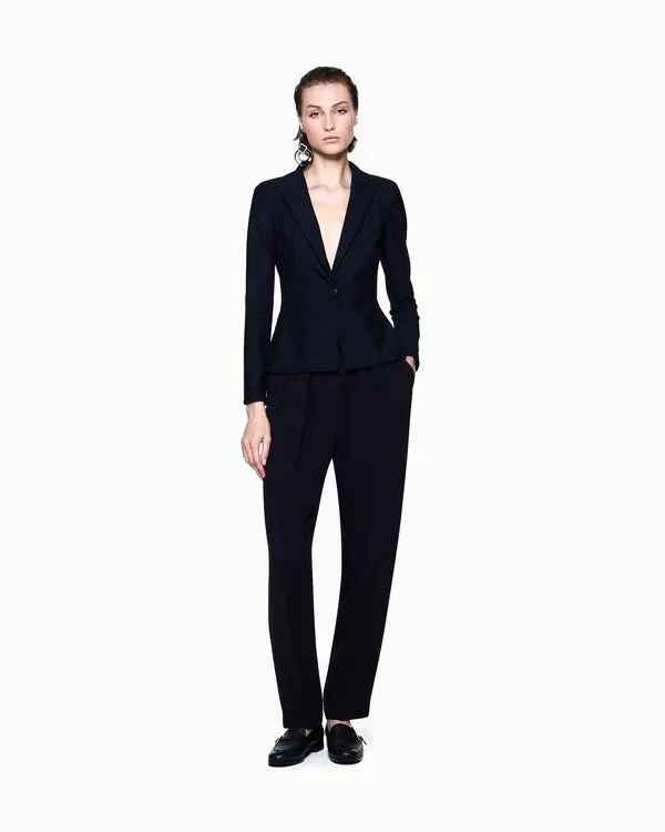 Giorgio Armani Stretch Jersey Single-breasted Jacket