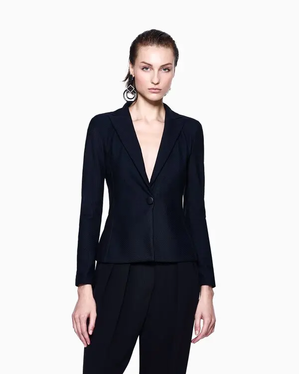 Giorgio Armani Stretch Jersey Single-breasted Jacket
