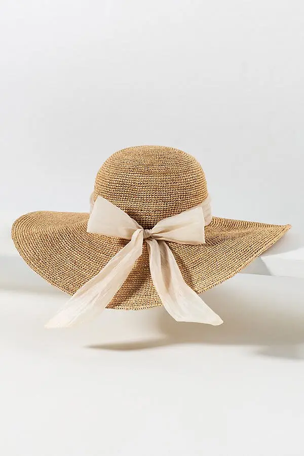 San Diego Hat Floppy Hat With Bow Detail - Natural