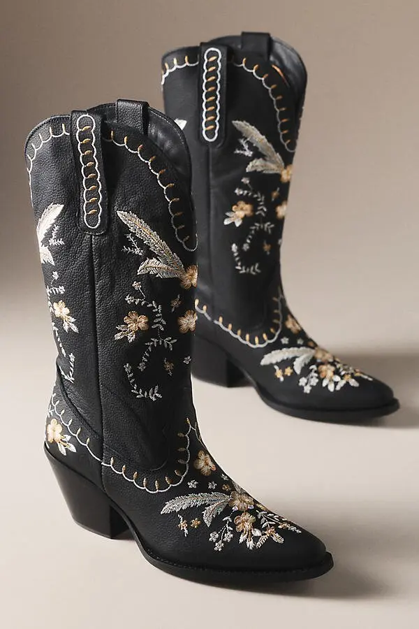 DINGO 1969 Full Bloom Western Boots - Black