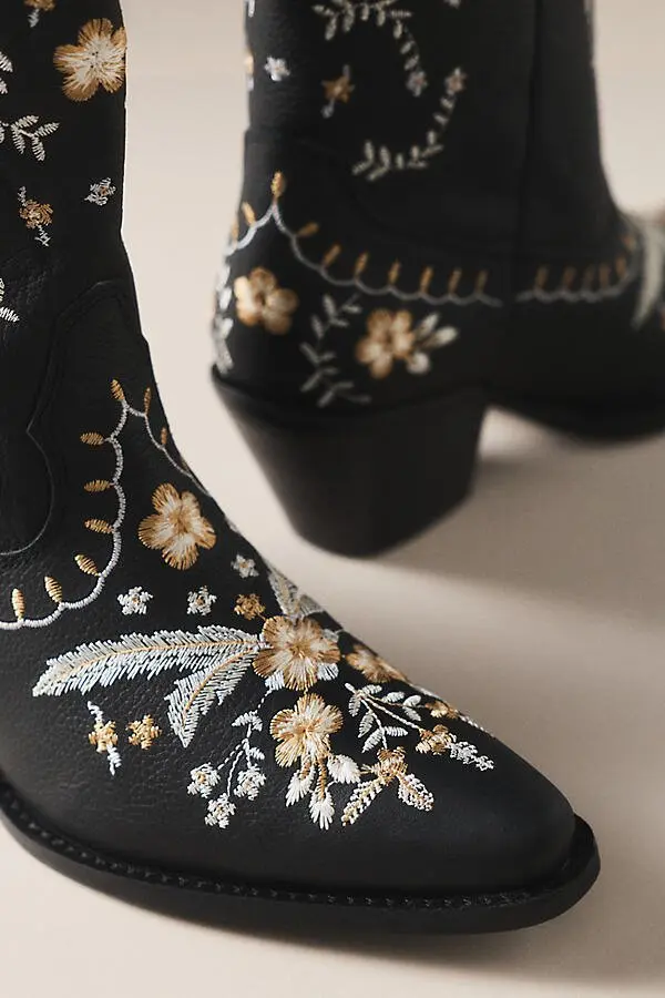 DINGO 1969 Full Bloom Western Boots - Black
