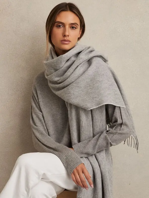 REISS Pictonsoft Wool-cashmere Scarf