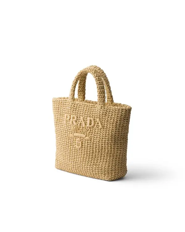 Prada Small Crochet Tote Bag - Neutral
