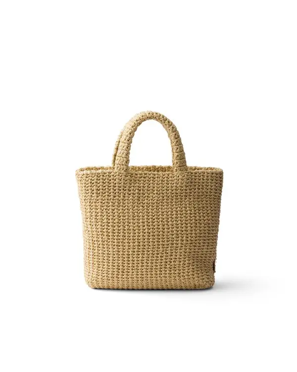 Prada Small Crochet Tote Bag - Neutral