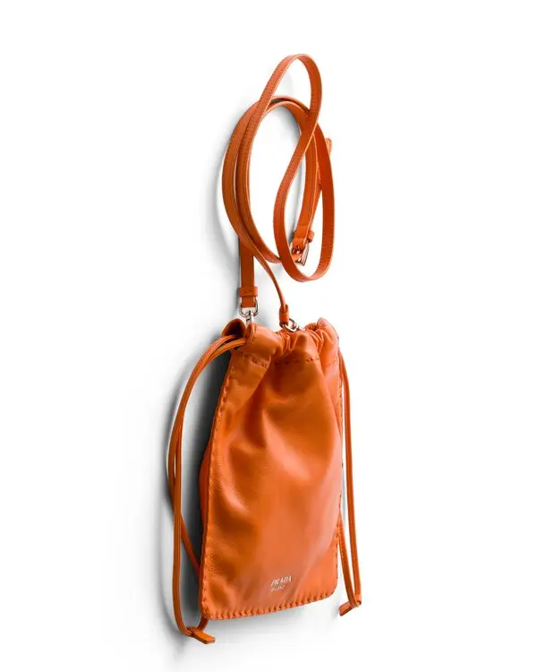 Prada Nappa Leather Smartphone Pouch - Orange