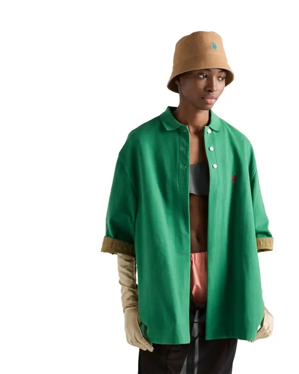 Prada Piqué Bucket Hat - Neutral