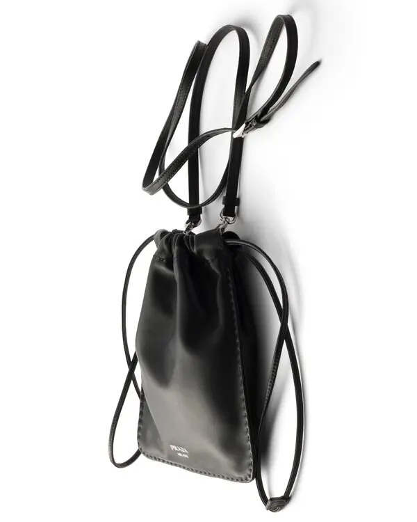 Prada Nappa Leather Smartphone Pouch - Black