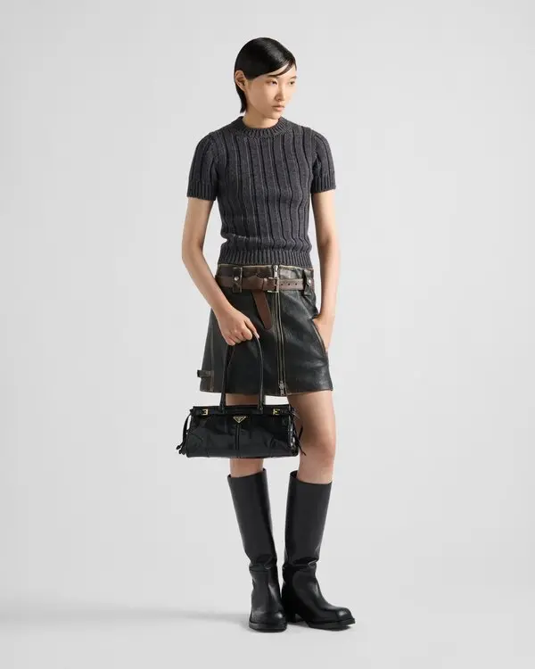 Prada Leather Handbag - Black