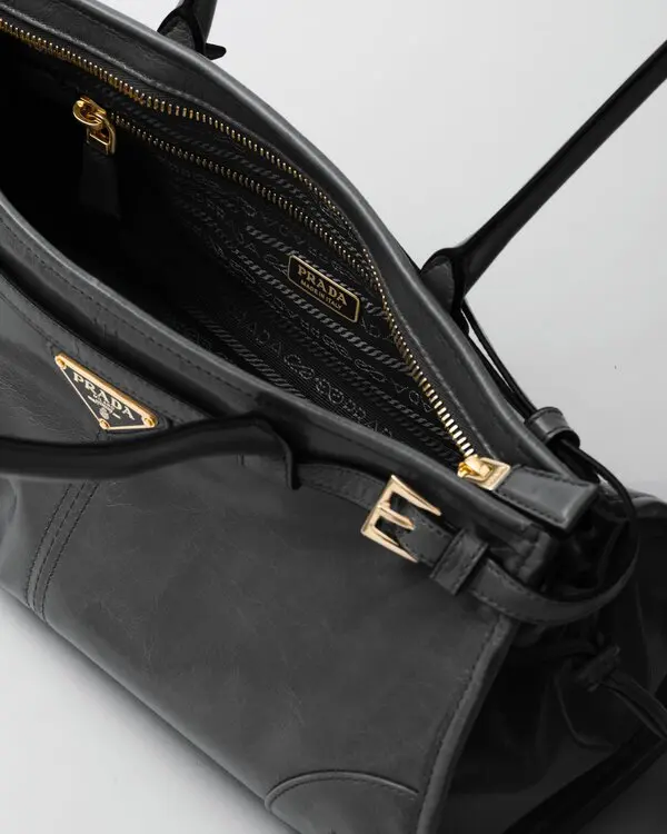 Prada Leather Handbag - Black