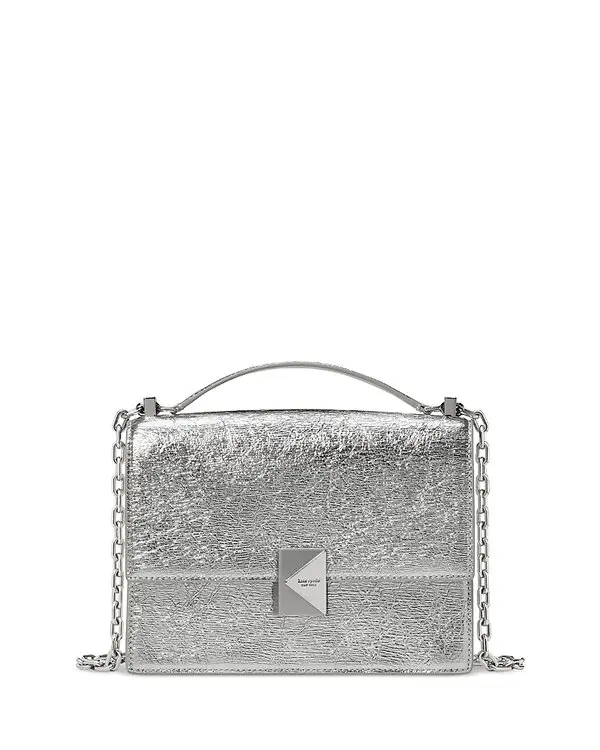 Kate Spade New York Metallic Leather Crossbody - Silver