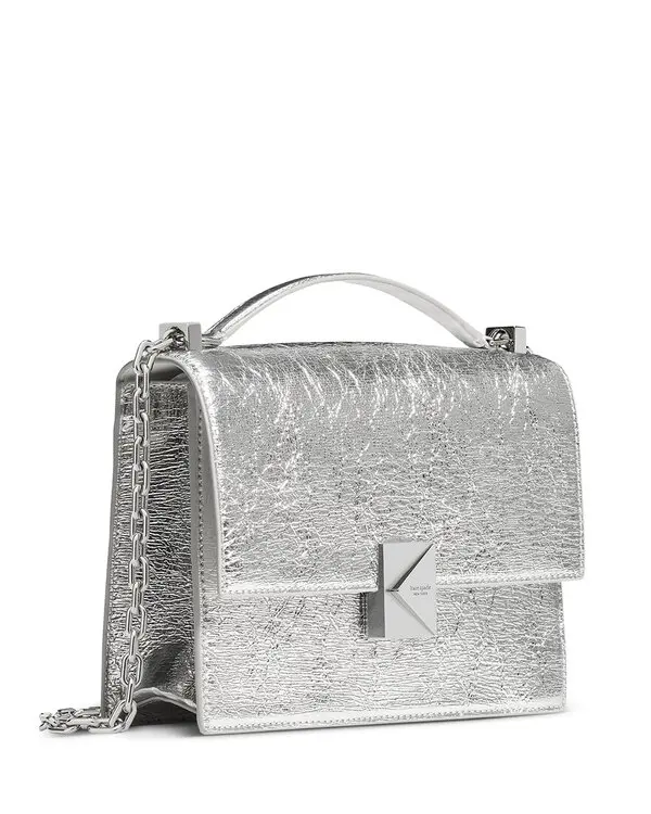 Kate Spade New York Metallic Leather Crossbody - Silver