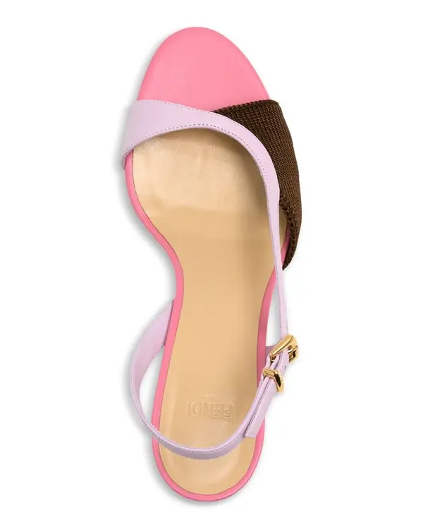 Fendi Arco Sculptural Slingback Sandals - Palissandro