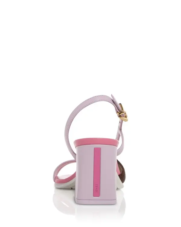 Fendi Arco Sculptural Slingback Sandals - Palissandro